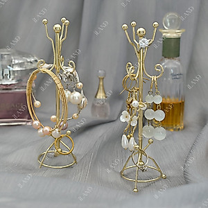 Cute Metal Jewelry Stand 2pcs, Jewelry Holder Organizer Shaped of Mini Coat Racks, Earring & Ring Stand, Jewelry Tree