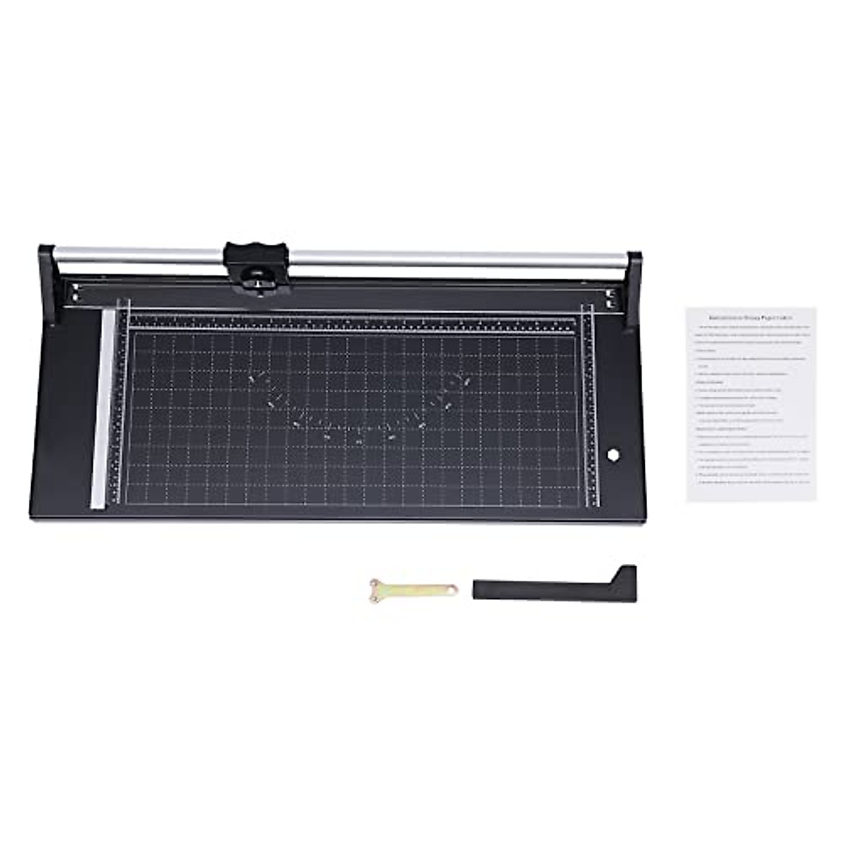 24 Inch Commercial Manual Precision Rotary Paper Trimmer Cutter,Heavy Duty,Smart Cut for Photo Paper, Film, Art Paper Jam, Office Paper, Thin Plastic Soft Board, PVC,Cutting Table 80x31.5cm