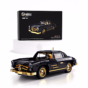 Nifeliz Retro Sports car 400SL MOC Building Blocks and Construction Toy, Adult Collectible Model Cars Set to Build, 1:14 Scale Sports Car Model,NEW2021 (886 Pcs)