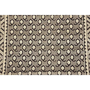 Unique Loom Williamsburg Collection Traditional Border with Dotted Center Area Rug, Runner 2' 9" x 9' 10", Gray/Beige