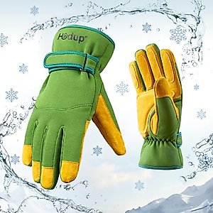 Waterproof Insulated Winter Work Gloves, 3M Thinsulate Thermal Lining - Extra Grip Flexible Warm Heavy Duty Gloves for Working in Cold Weather for Women,M