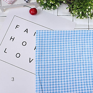 7Pcs Assorted Fat Quarter Bundle Quilt Quilting Cotton Fabric Sewing DIY Set (Blue)