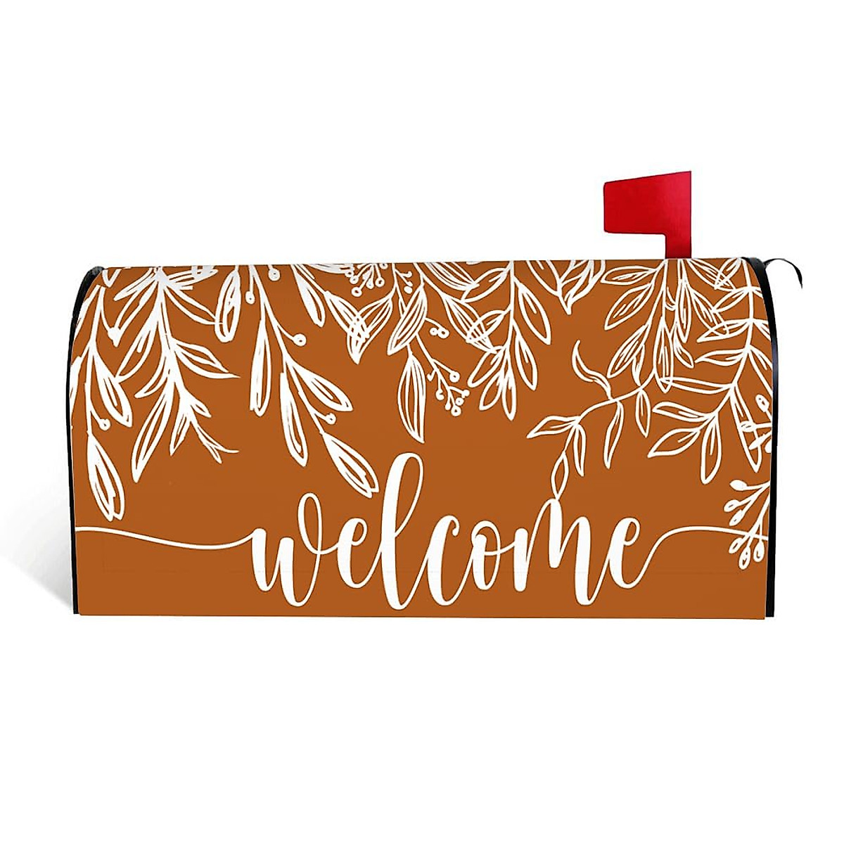 EKOREST Fall Mailbox Covers Magnetic Standard Size 18"x21",Seasonal Welcome Fall Leaves Mailbox Wraps,Autumn Thanksgiving Post Letter Box Cover for Outdoor Décor