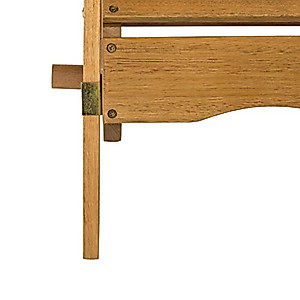 Safavieh PAT7034A-SET2 Outdoor Collection Breetel Teak (Set of 2) Adirondack Chair, Natural