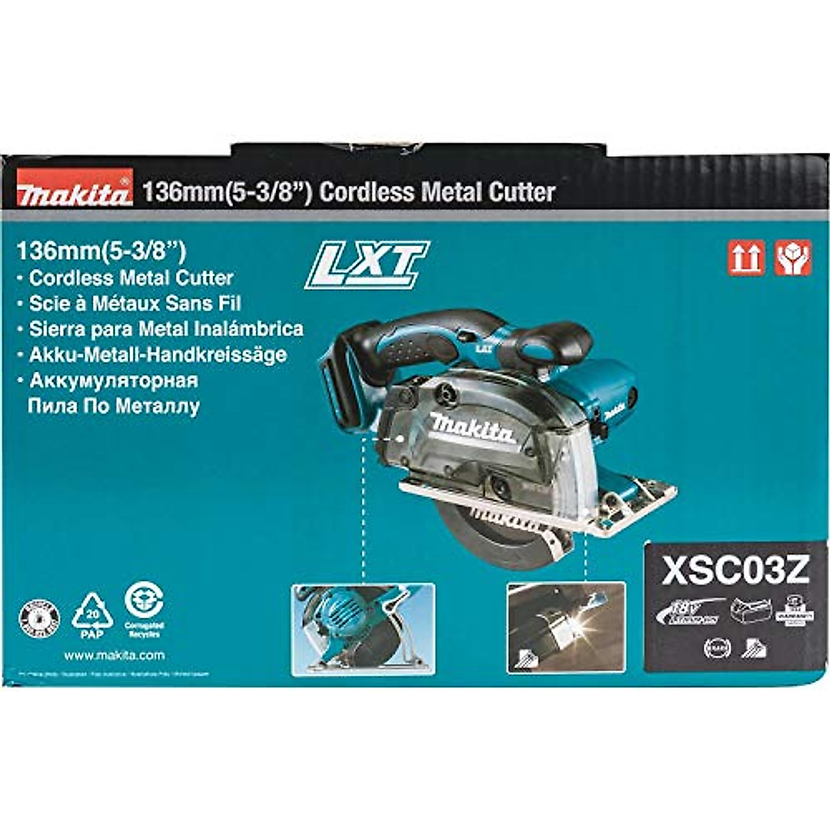Makita XSC03Z 18V LXT Lithium-Ion Cordless 5-3/8" Metal Cutting Saw, Bare Tool, no battery