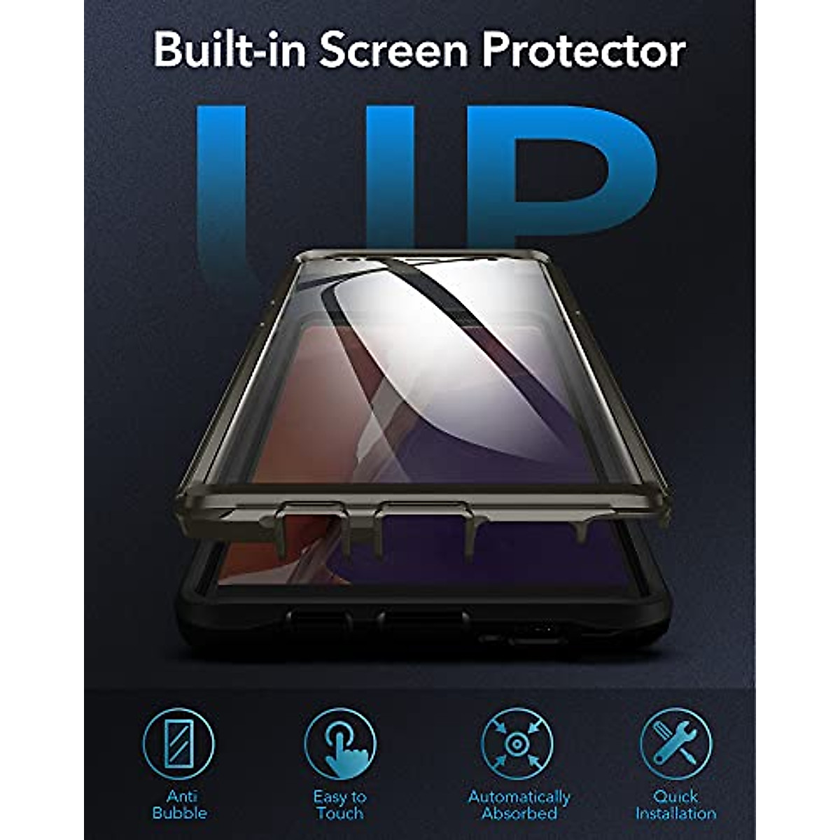 YOUMAKER Kickstand Case for Galaxy Note 9, Full Body with Built-in Screen Protector Heavy Duty Protection Shockproof Rugged Cover for Samsung Galaxy Note 9 6.4 Inch - Gun Metal/Black