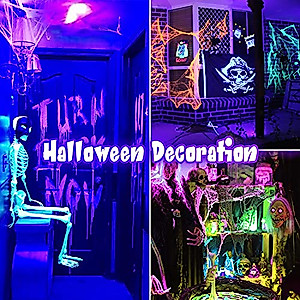 KINGBO Black Light Bulbs, 2 Pack 36W LED Blacklight Bulbs E26 PAR38 Glow in The Dark, UV Black Bulb 395nm LEDs for Blacklight Party, Fluorescent Art, Holiday Decorations, Acrylic Pouring Light