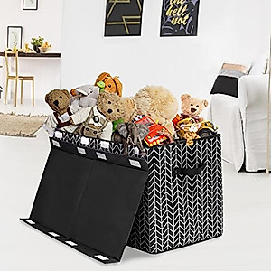 Mayniu Large Toy Storage Box Chest with Lid, Sturdy Toys Boxes Bin Organizer Baskets for Nursery, Closet, Bedroom, Playroom 25"x13" x16"