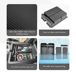 CDEFG 2023 2024 2025 Pilot Center Console Organizer Tray for 2023-2025 Honda Pilot Touring Sport EX-L Elite TrailSport LX Middle Console Storage Box 2024 2025 Ridgeline/ 2024-2026 Passport Accessory