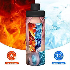 Eevikion Belle Artist Delphine Stainless Steel Insulated Tumbler Sports Water Bottle Hot and Cold Travel Cup 18oz
