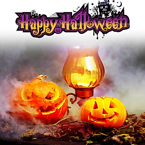 Halloween Mist Maker, Halloween LED Ultrasonic Mister Fogger with Light Witch Cauldron Diffuser Fog Machine Atomizer Bowl Terrarium High Output Humidifier Water Vaporizer with Splash Guard Float Disc