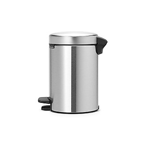 Brabantia Bathroom Pedal Bin 3 L, 0.8 Gal, Matt Steel
