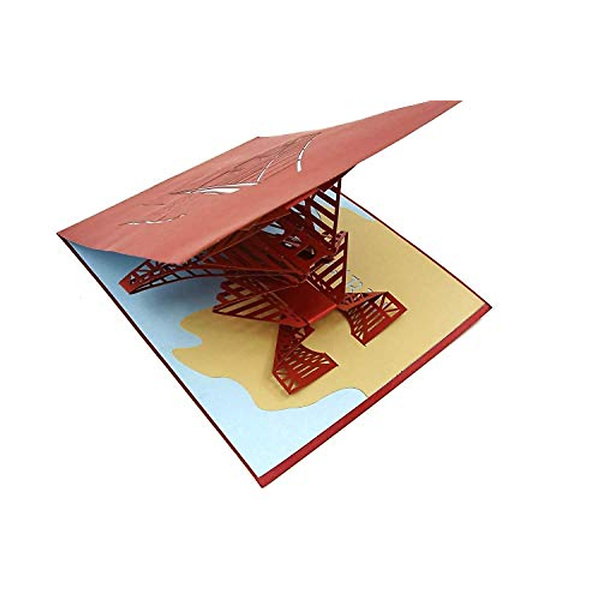 PopLife Golden Gate Bridge 3D Pop Up Greeting Card for All Occasions - Travellers, Architecture, History Lovers - Folds Flat for Mailing - Birthday, Graduation, Retirement, Anniversary, Thank You