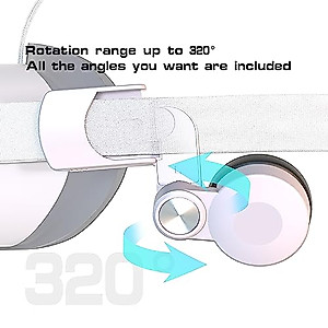 Headphone Compatible Meta Quest 2, Oculus Quest 2 Accessories, Adjustable Replacement Wireless Original Sound Earphones for Quest 2 (White Headphones)