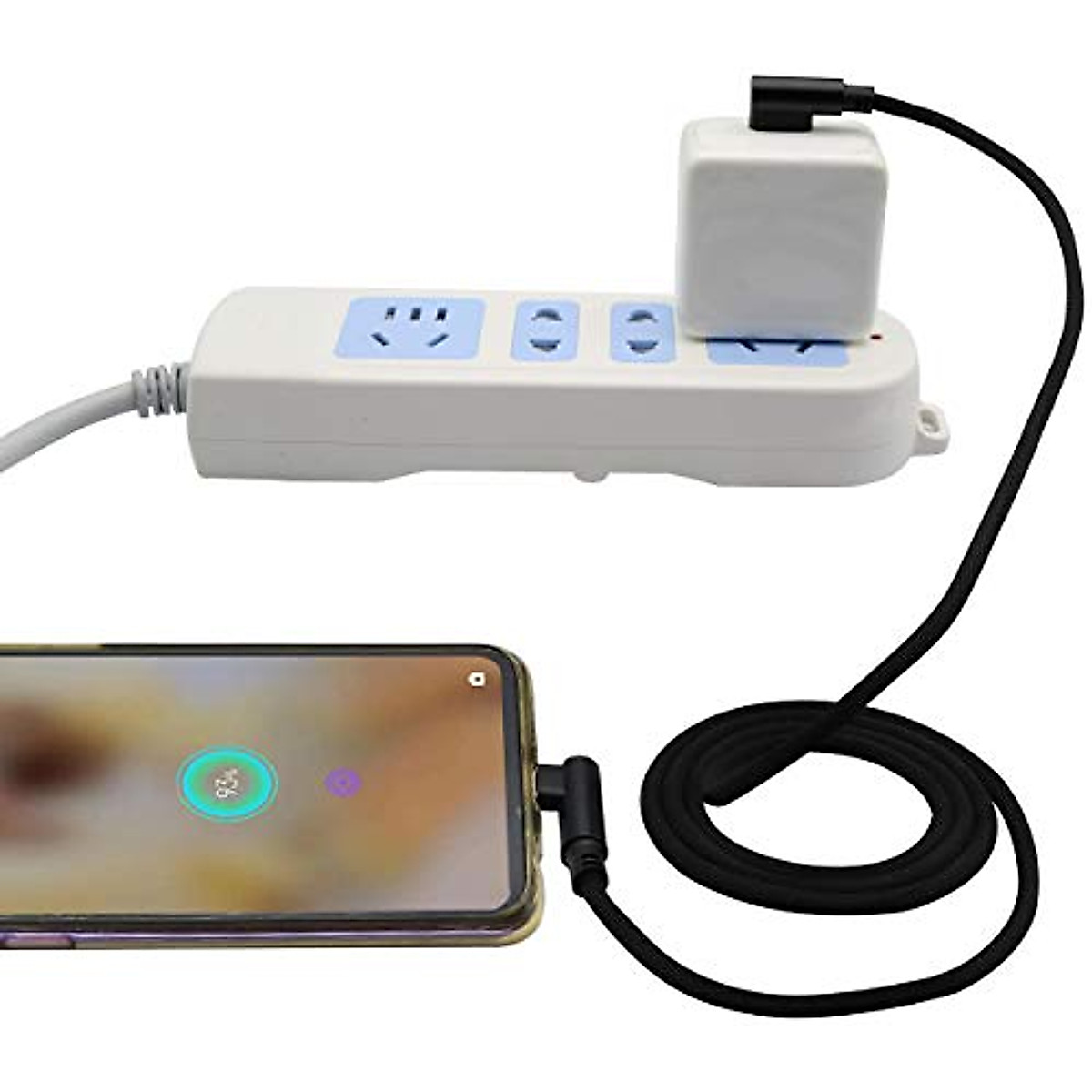 AAOTOKK 3 Ft 90 Degree Micro USB Cable Right Angle USB 2.0 Micro Male Nylon-Braided Fast Sync & Charging Cord Compatible with Android, Samsung, LG,Huawei, Smartphones & More(Black/3-Pack)