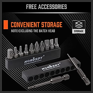 HORUSDY 2-Piece 1/4" Bit Driver Magnetic Screwdriver Bit Holder, 190mm and 90mm Long, Screwdriver Handle for Magnet Tip