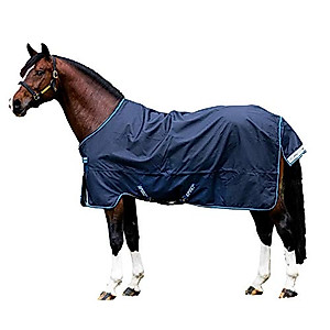 HORSEWEAR Ireland Amigo Bravo 12 Original Lightweight Waterproof Breathable Horse Turnout Blanket (0g Fill), Navy/Navy, 72