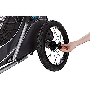 TRIXIE Bicycle Trailer, Quick-Fold, S: 58 x 93 x 74/114 cm, Grey, Small, 10235 kg