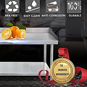 KITMA Stainless Steel Equipment Grill Stand with Undershelf for Restaurant - Heavy Duty Griddle Stand Table - 48x28 Inches…