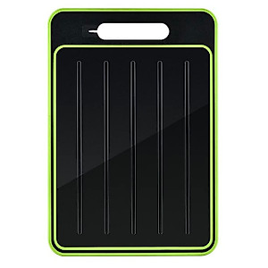 4 in 1 Cutting Board and Defrosting Plate with Knife Sharpener and Garlic Grinder (Black)