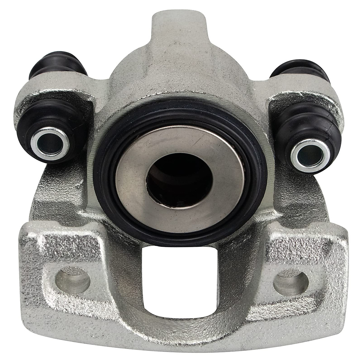 TRQ Rear Brake Pad & Rotor Kit Brake Caliper Brake Pads Brake Rotor Semi-Metallic Solid Compatible with 1995-1998 Jeep Grand Cherokee