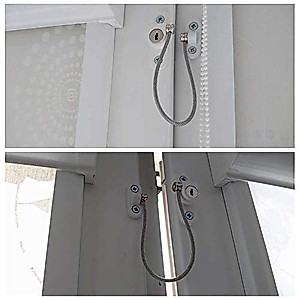 GOSONO Child Safety Locks Window Door Cable Ventilator Kid Lock Baby Security Locking Keyed Opening Restrictor For Baby Protection Prevent Children Falling Window Lock (2PC White)
