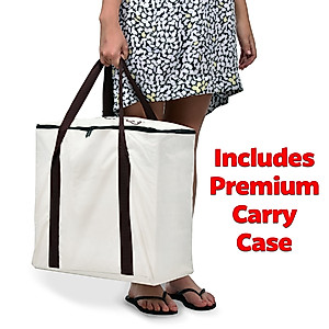 GoSports Giant Wooden Toppling Tower - Stacks Up to 5 ft - Brown Wood Stain