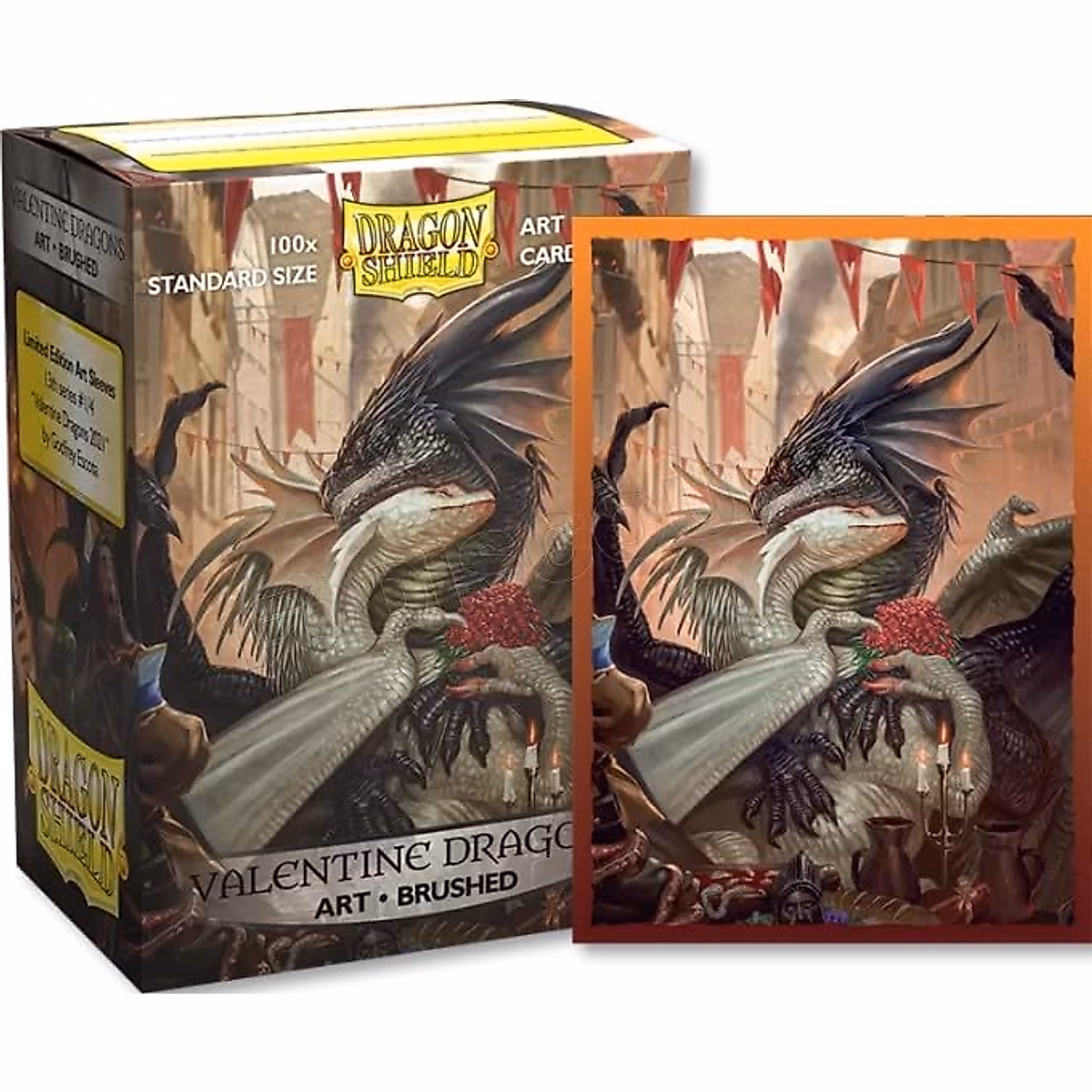 Dragon Shield Sleeves – Valentine Dragons 100 CT - MGT Card Sleeves are Smooth & Tough - Compatible with Pokemon, Yugioh, & Magic The Gathering Card Sleeves