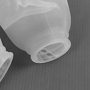 Anmire 3 Pack Alabaster Glass Shade, Bell Shaped Light Fixture Replacement Globe or Cover with 2-1/8-Inch Fitter for Ceiling Fan Light Chandelier Wall Sconce G0106-Bell Frosted Glass Shade 3 Pack