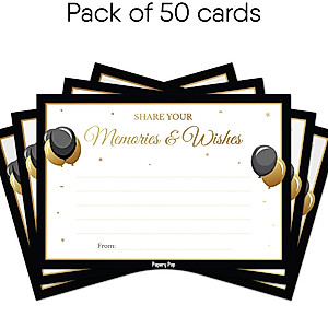 Share your Memories and Wishes (50 Cards Pack) - Any Occasion - Graduation Retirement Birthday Party Games Ideas Activities Supplies for Adults - Gender Neutral