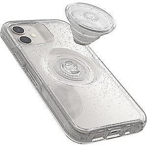 OtterBox + Pop Symmetry Series Clear Case for iPhone 12 Mini, Retail Packaging - Stardust (Silver Flake/Clear) with Stardust Pop