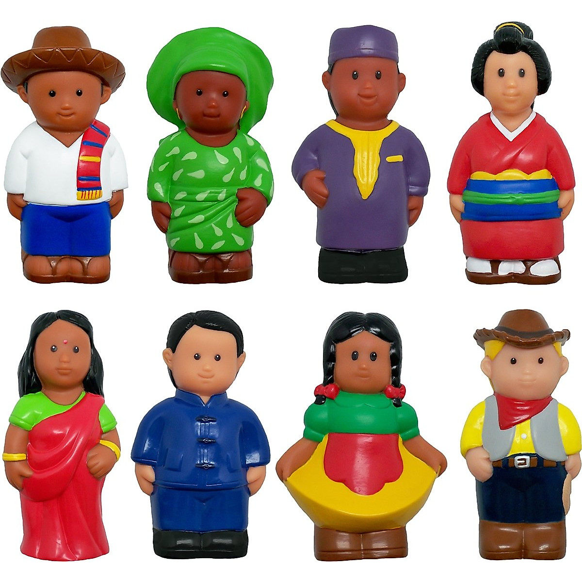 Get Ready Kids Around The World Figures, Set of 8, 5", Multicolor (621)