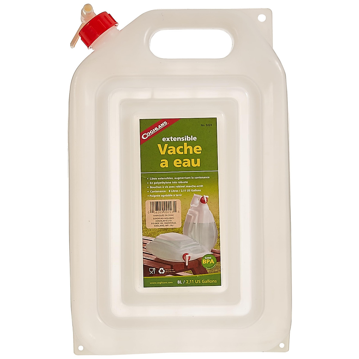 Coghlan's Expandable Water Carrier, 2-Gallon , White