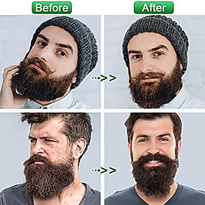 Beard Wash and Conditioner Kit (17oz) Natural Mint Beard Shampoo Conditioner Kit, Fathers Gifts for Dad Him Men, Beard Shampoo Set w/Beard Oil Conditioner Cleanse Smooth Soften Strengthen