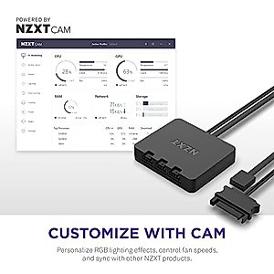 NZXT F140 RGB Duo - 140mm Dual-Sided RGB Fan – 20 Individually Addressable LEDs – Balanced Airflow and Static Pressure – Fluid Dynamic Bearing – PWM Control – Anti-Vibration Rubber Corners – White