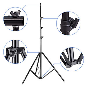 SLOW DOLPHIN 10x 8.5 ft Photo Backdrop Stand, Adjustable Photography Background Support System Stand for Photo Video Studio with Carrying Bag, Clips, Clamps