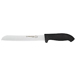 8" Scalloped Bread Knife, Blk