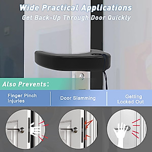 Door Jam (Pack of 4), Tactical First Responder Door Stop for Law Enforcement, Police, Emergency Medical Services and Home Use - Keep Doors from Closing with Soft Urethane Wedge