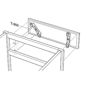 False Front Cabinet Clips 4-1/2" - Fake Drawer Clips/False Drawer Front Clips - 2 Sets 4 Clips