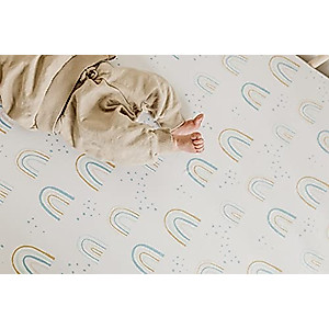 Premium Fitted Knit Crib Sheet/Toddler Sheet"Skye" by Copper Pearl