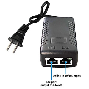 48V POE Injector Adapter Power Supply,10/100Mbps IEEE 802.3af Compliant, for Most Cisco/Polycom/Aastra Phones and More