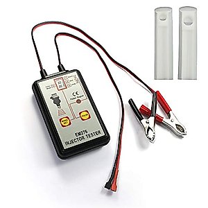 allsun em276 12V DIY Auto Fuel Injector Tester and Cleaner with 2 Adapters, 4 Pluse Modes Powerful Fuel System Vehicle Gasoline Pressure Diesel Short Circuit Protector
