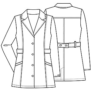 Cherokee 30" Twill Lab Coat, Consultation Coat, White Lab Coats for Women 2316, M, White