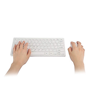 VBESTLIFE Mute Keyboard and Mouse Combo,2.4G Keyboard Mouse Set with Keypad Protector USB Receiver for Notebook Office Gaming Plug and Play(White)