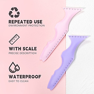 2PCS 5 in1 Eyeliner Stencils Silicone Winged Tip Eyeliner Aid Eyebrow Pencil Stencils Multi-Purpose Eye Makeup Tool for Winged Eyeliner, Defined Eyebrow, Eyelash, Face Contour and Lip Line