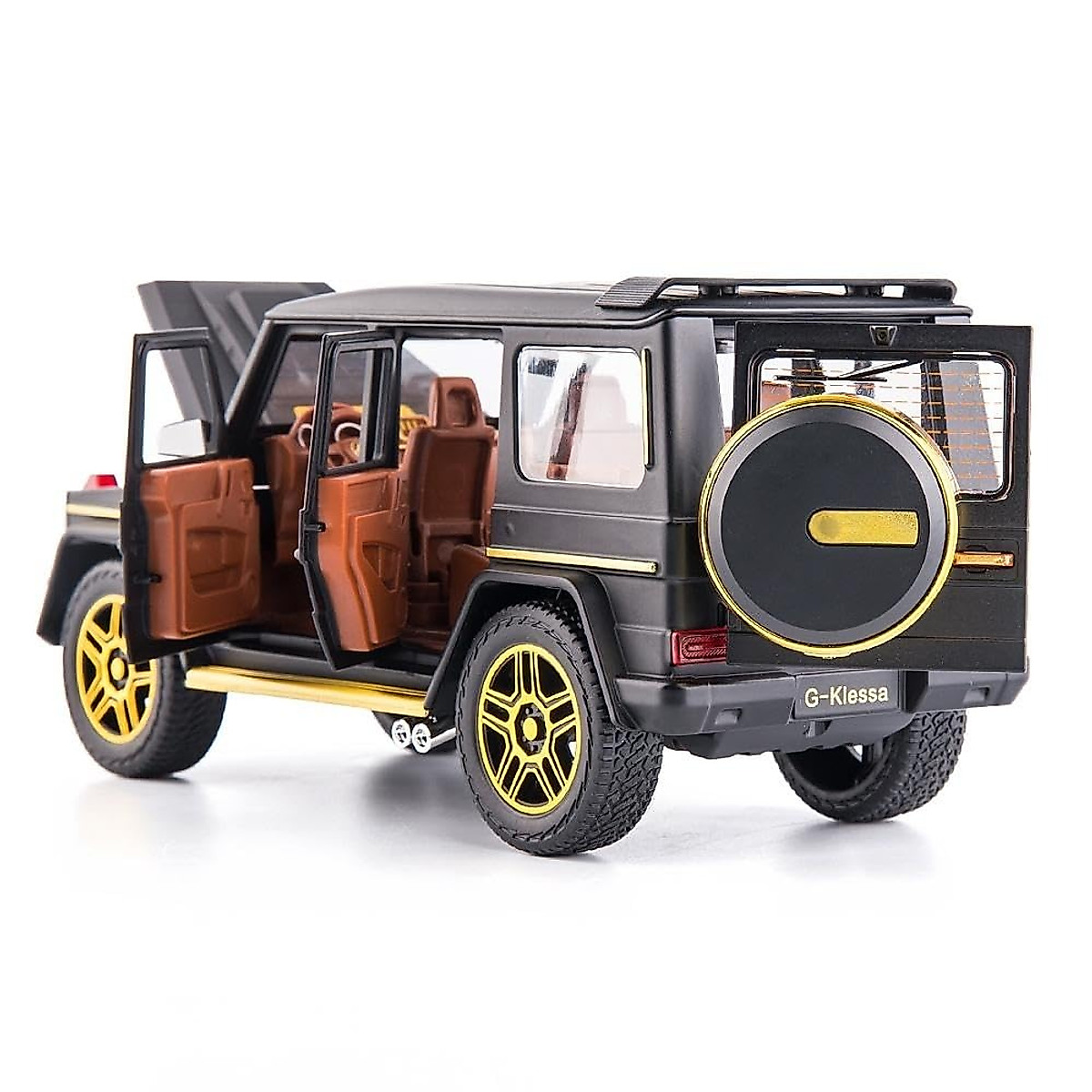 BDTCTK 1/24 Benz G63 AMG Model Car, Zinc Alloy Pull Back Toy car with Sound and Light for Kids Boy Girl Gift (Black)