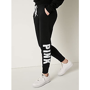 Victoria's Secret Pink Fleece Joggers, Pure Black, XX-Large