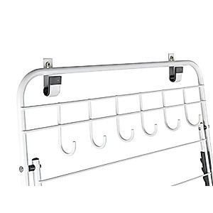 WENKO 63010100 Over The Door Laundry Dryer - Clothes Stand for Hanging up, Powder-Coated Metal, 51 x 142 x 41 cm, White