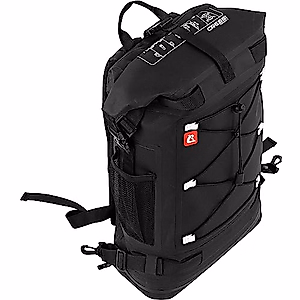 Cressi Waterproof Backpack - Watertight Zipper, Padded Shoulder, and Back Strap- Designed for Fixing to D-Rings on iSUP Boards - Spidy Dry: Designed in Italy,Black
