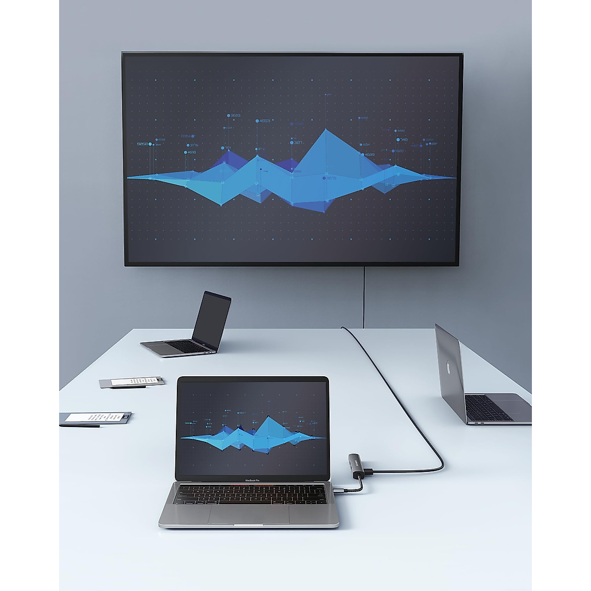 Anker USB C Hub Adapter, 5-in-1 USB C Adapter with 4K USB C to HDMI, Ethernet Port, 3 USB 3.0 Ports, for MacBook Pro, iPad Pro, XPS, Pixelbook, and More